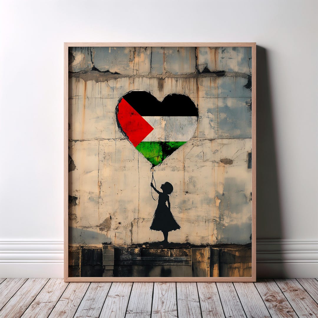 Palestine Wall Art, Street Art Poster, Palestine Flag, Gaza Wall Art ...