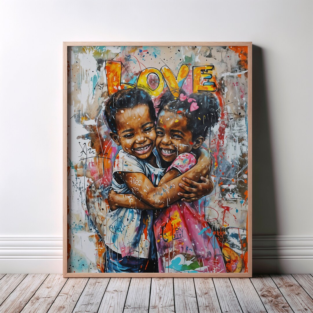 Love Wall Art, Graffiti Art, Kids Room Decor, Nursery Wall Art ...