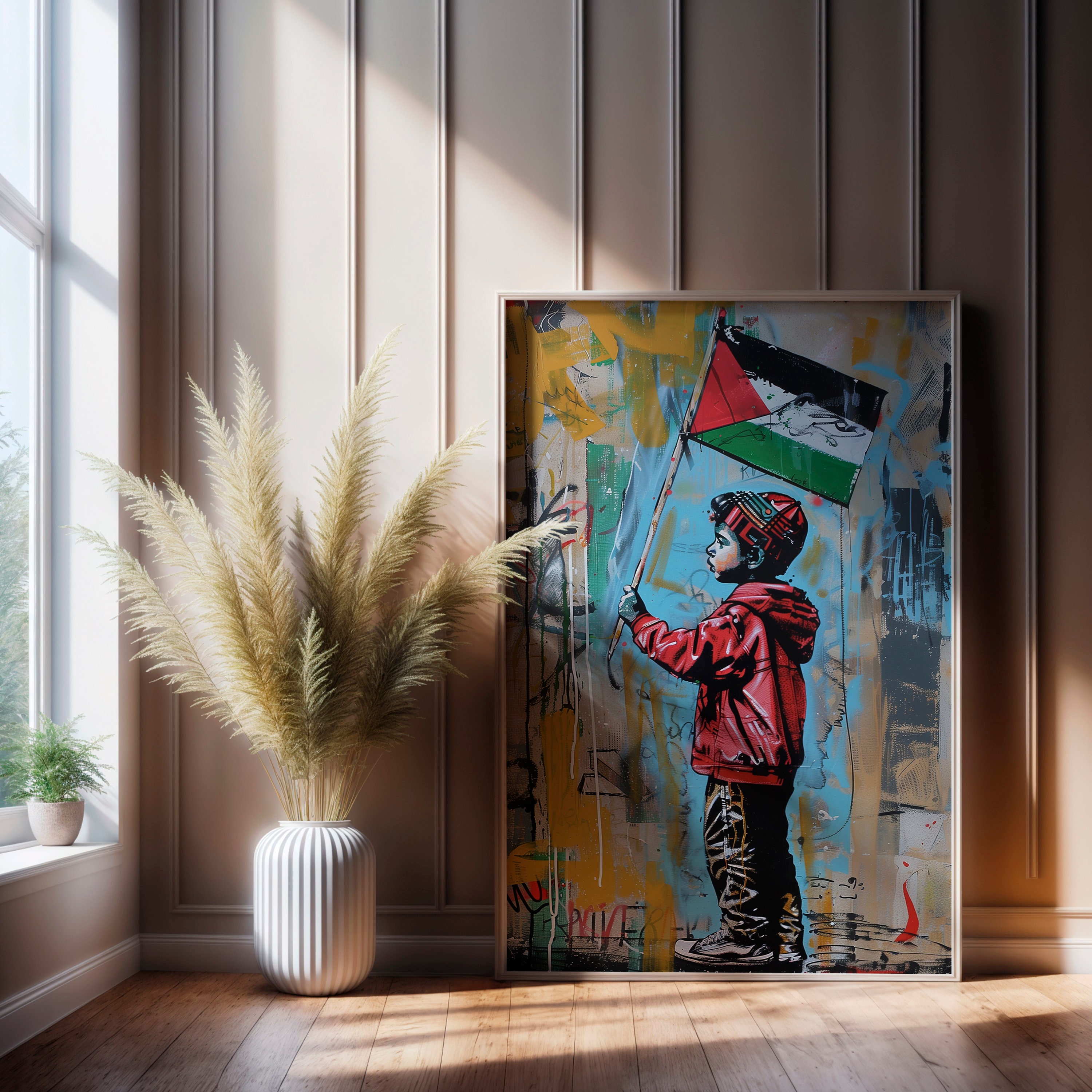 Palestine Wall Art, Street Art Poster, Palestine Flag, Gaza Wall Art ...