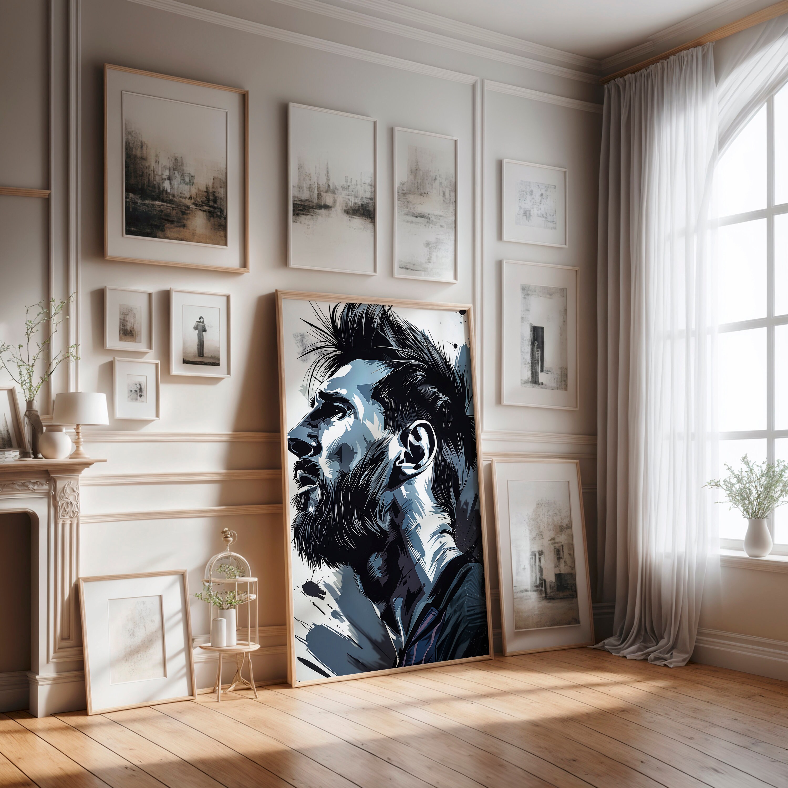 Lionel Messi Graffiti Wall Art Print, Argentina Footballer Poster ...