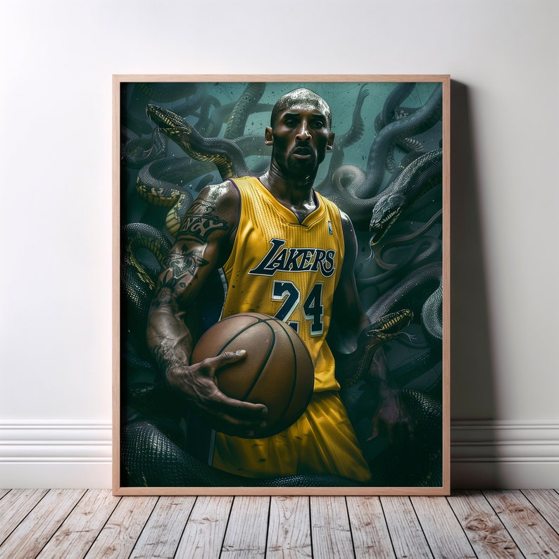 Kobe Bryant Poster, Kobe Bryant Druck, Kobe Bryant Wandkunst ...