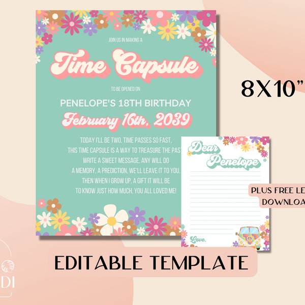 First Birthday Time Capsule Letter - Etsy