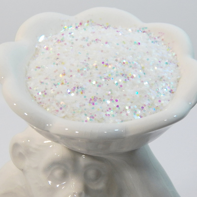 Iridescent White Glitter - Etsy