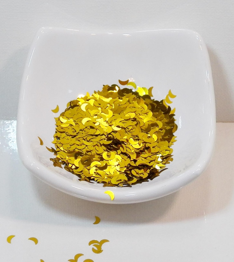 Golden Half Moons Size 6 Mm Beautiful and Shiny Great for - Etsy