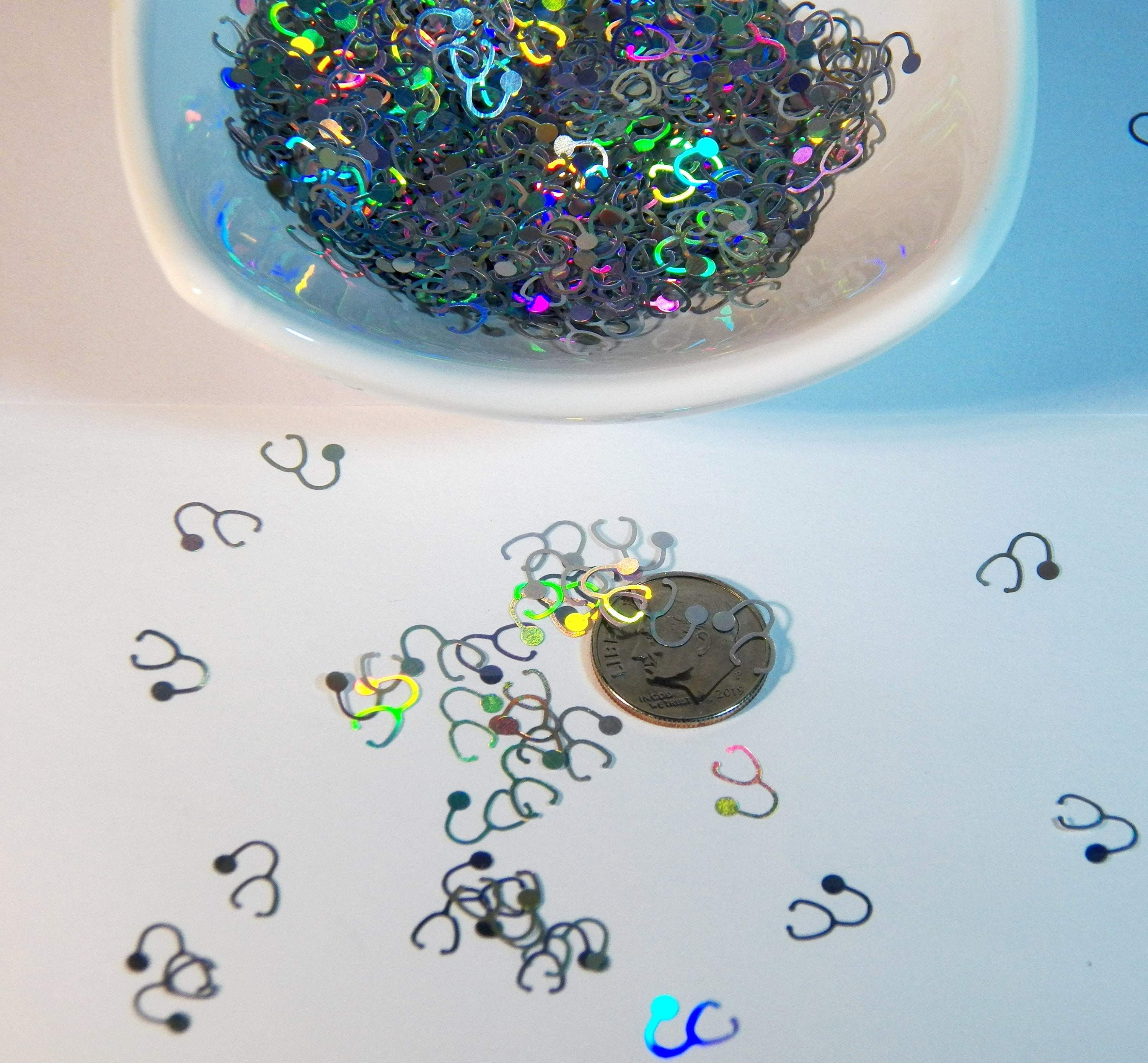 Stethoscopes Cute Little Stethoscopes in Silver Holographic - Etsy ...