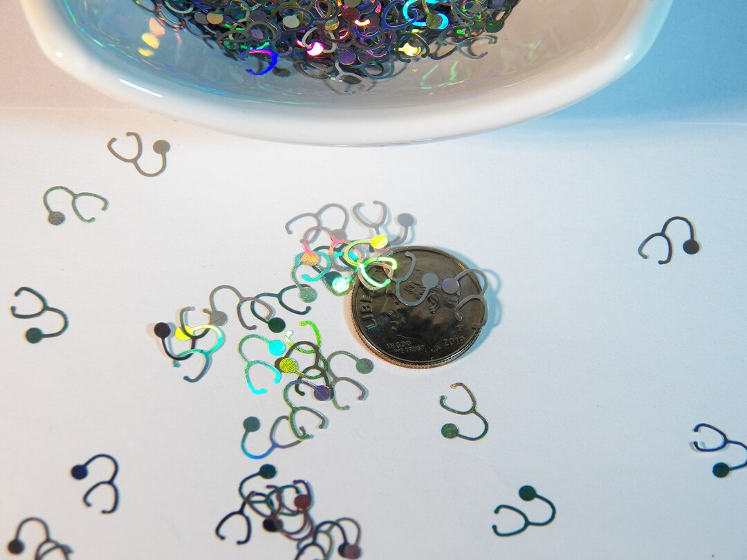 Stethoscopes! Cute Little Stethoscopes in Silver Holographic Color ...