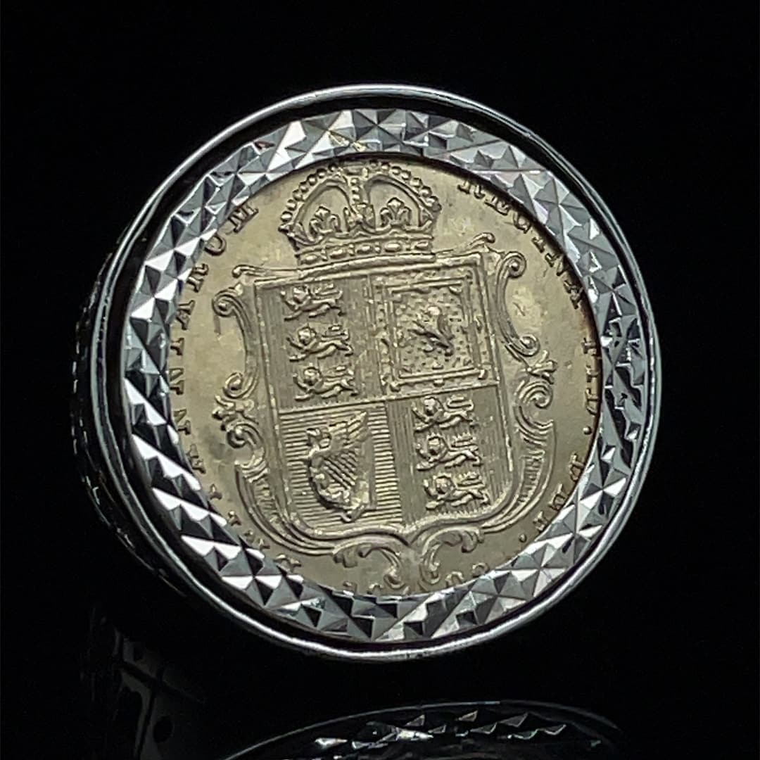 1892 Gold Sovereign Ring, Queen Victoria Coin Ring, Half Sovereign Ring ...