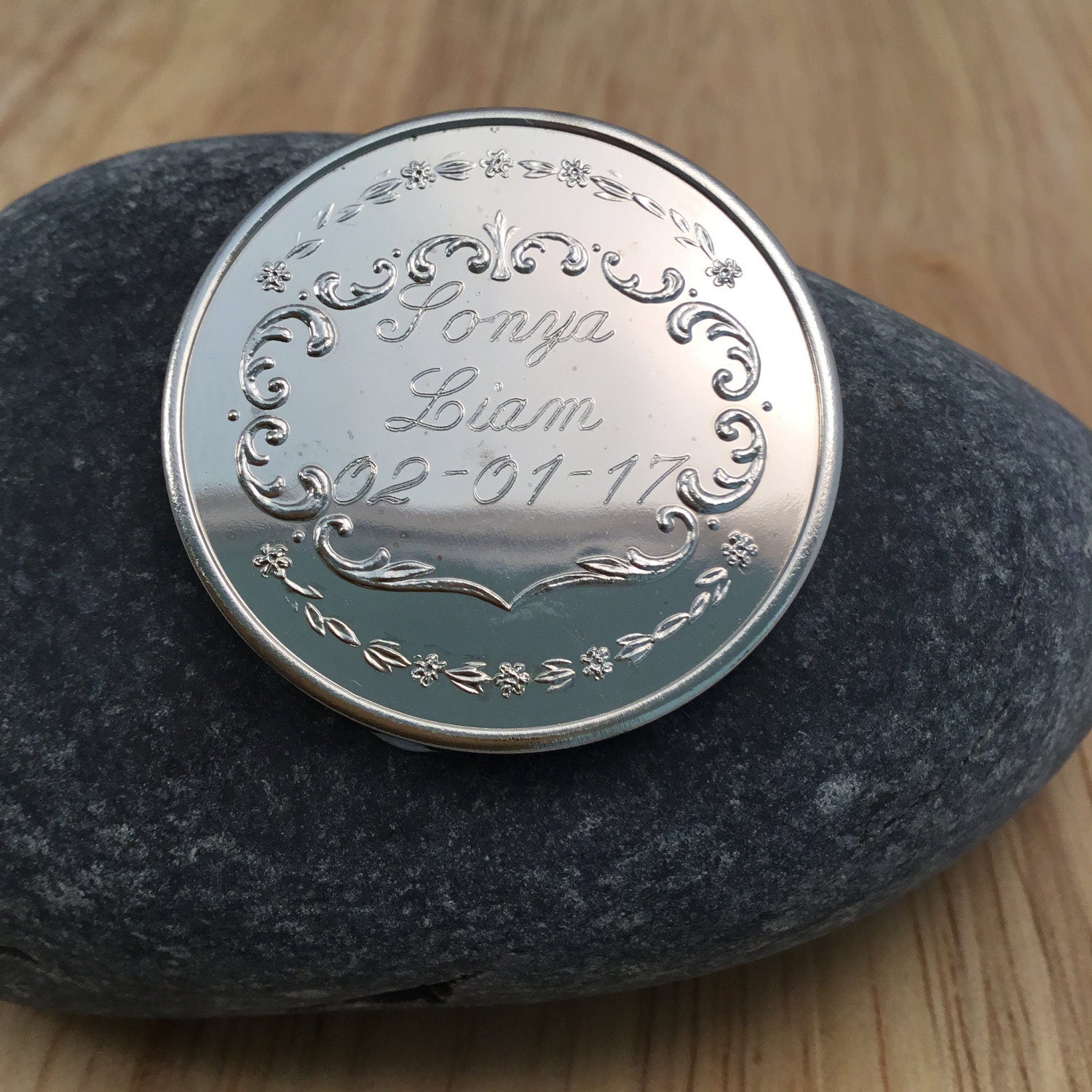 Engraved Wedding Coin Wedding Token Wedding Gift Brides - Etsy