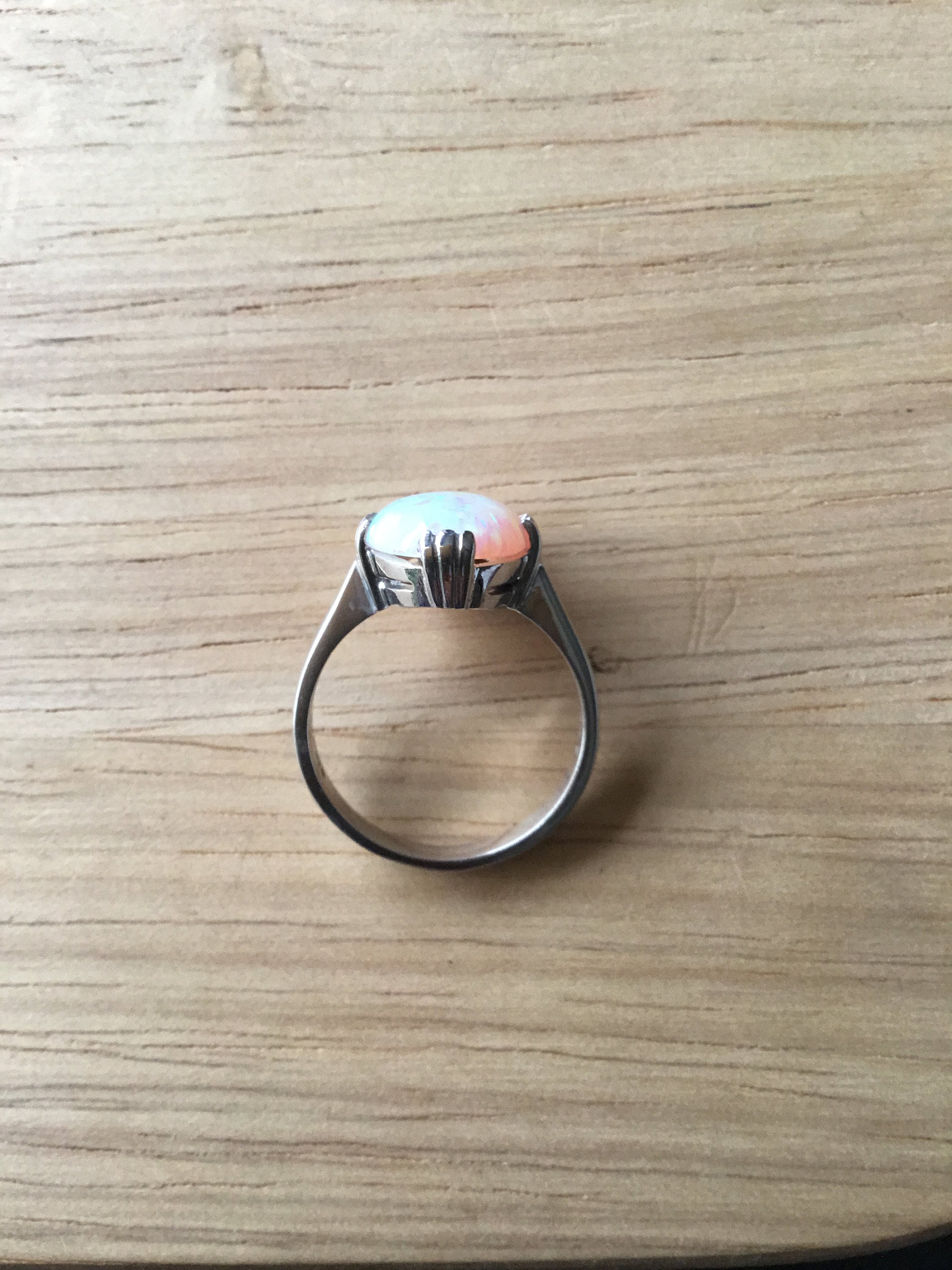 Large Opal silver ringopal ring oval opal ringsilver opal | Etsy