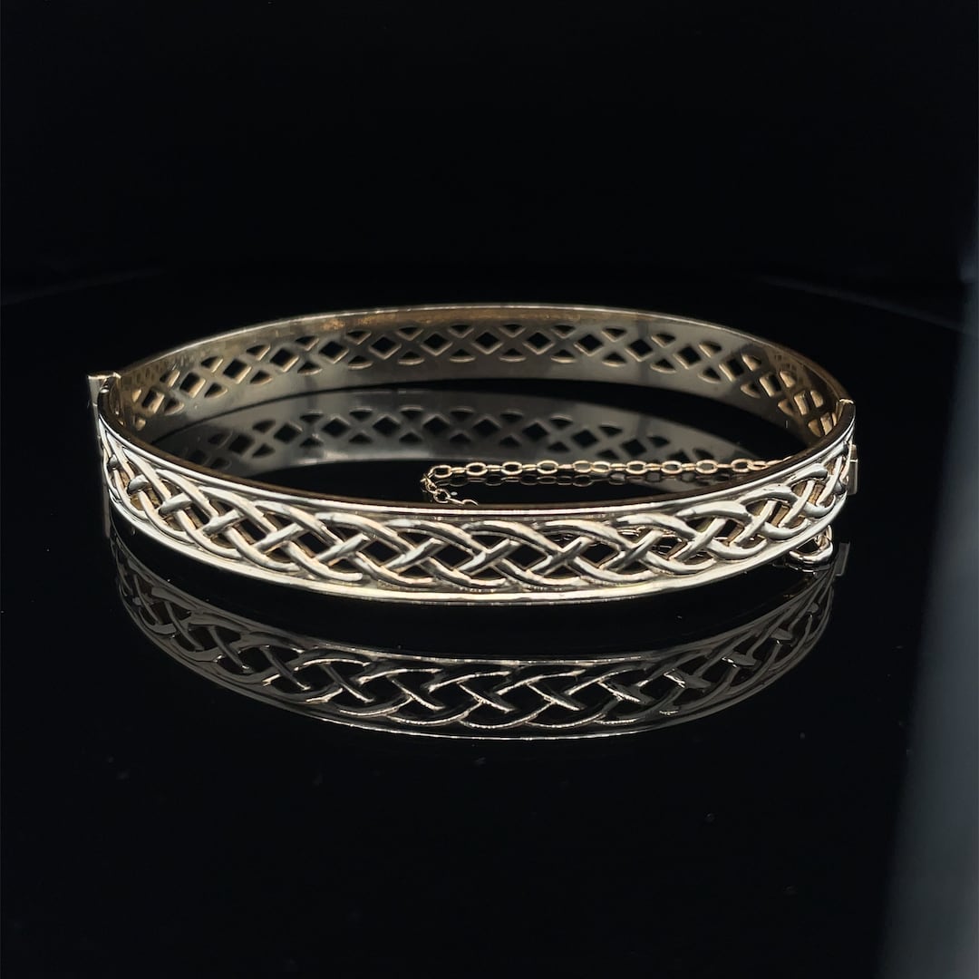 Vintage Irish Bangle,celtic Bangle, Irish Weave Cuff Bangle, Irish ...