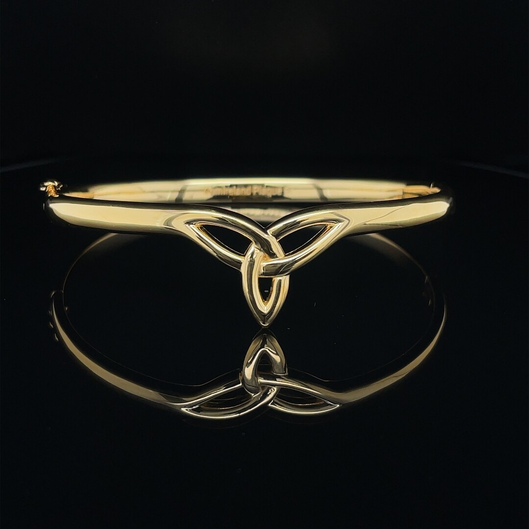 Irish Trinity Bangle,trinity Knot Bangle, Triquetra Knot Bangle, Celtic ...