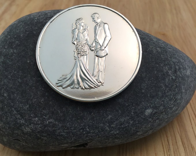 Engraved Wedding Coin Wedding Token Wedding Gift Brides | Etsy
