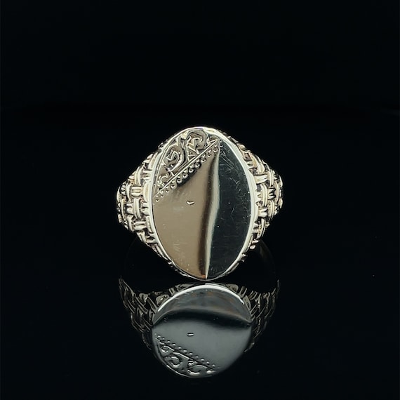 Large oval signet ring,oval signet ring,personalised … - Gem