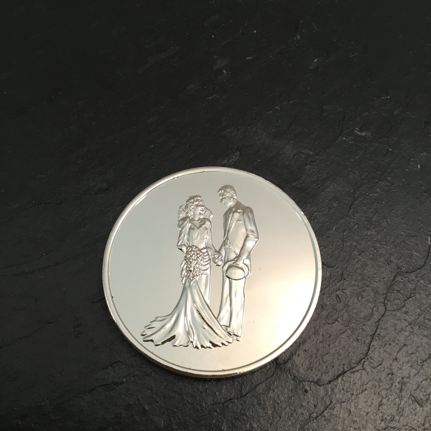 Engraved Wedding Coin Wedding Token Wedding Gift Brides - Etsy