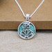Silver Turquoise OM Pendant With 18 Chain, 925 Sterling Silver Lotus ...