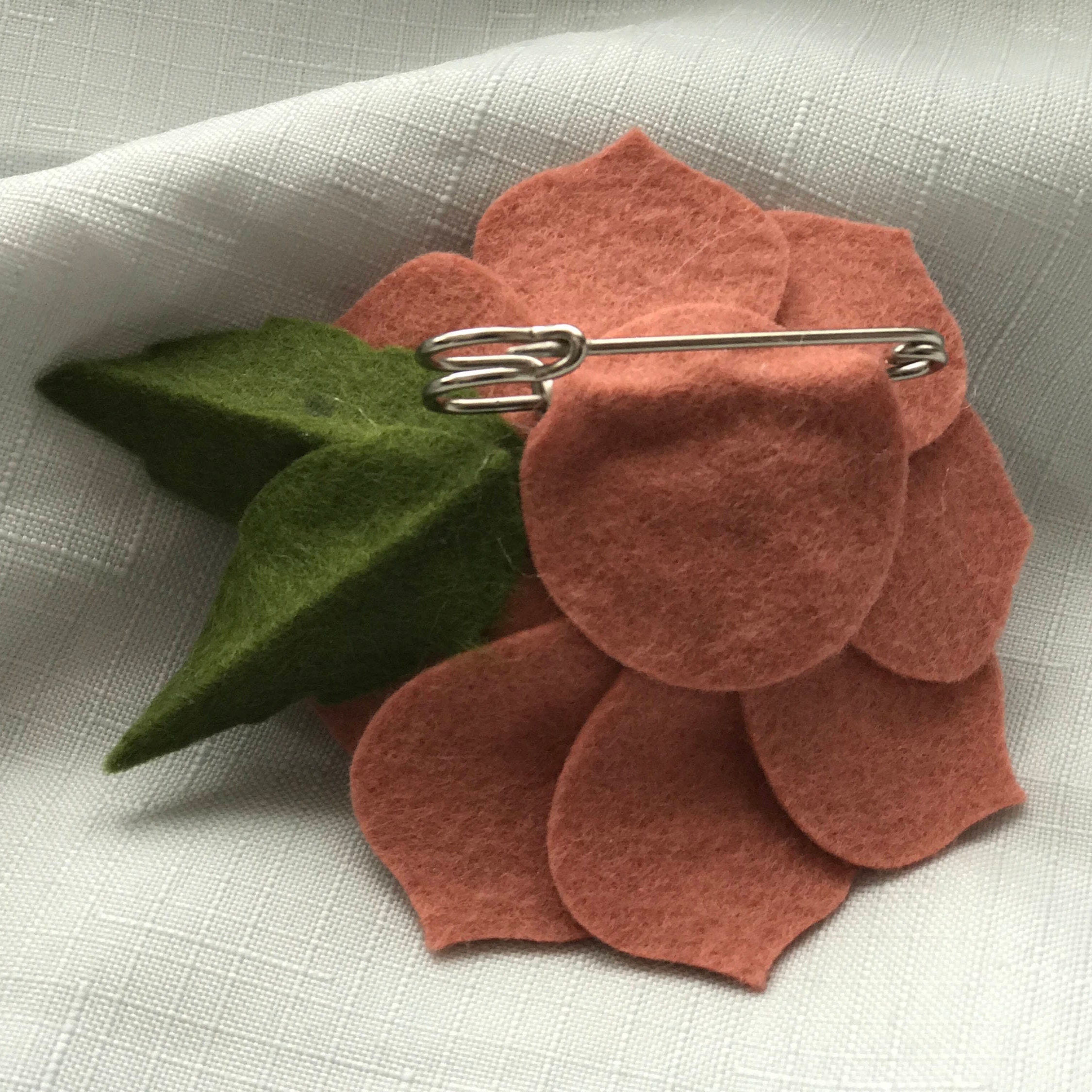 Merino Wool Blend Felt Floral Brooch/ Coat Pin | Etsy