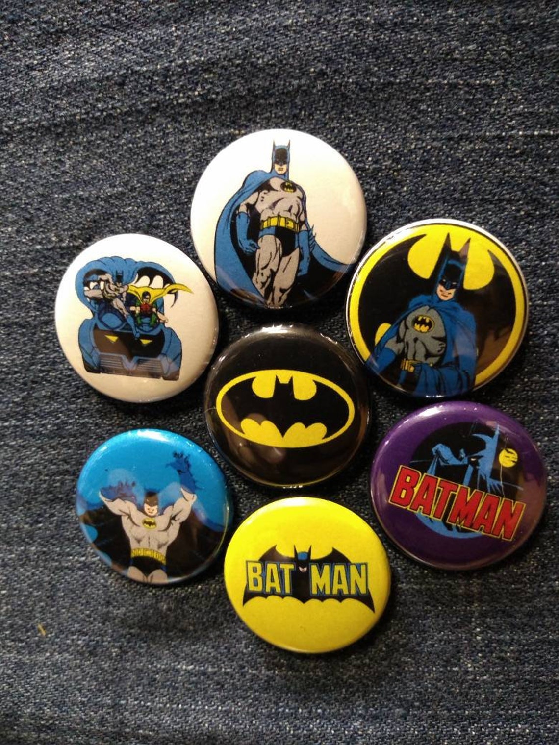 Batman Classic Button Set 1 Pins Pinback Buttons - Etsy