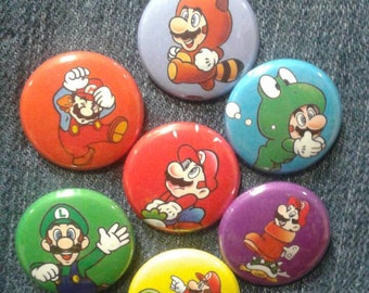Super Mario Button | Etsy