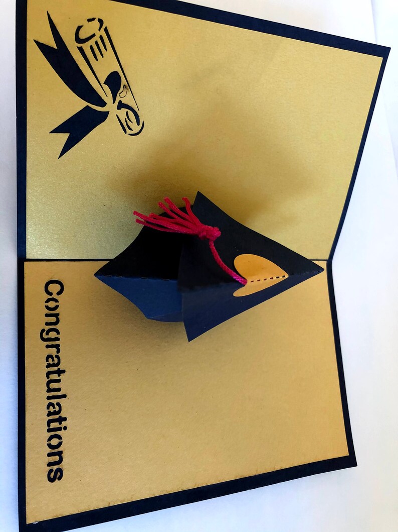 Graduation Pop up Card: Graduation Cap With a Tassel - Etsy