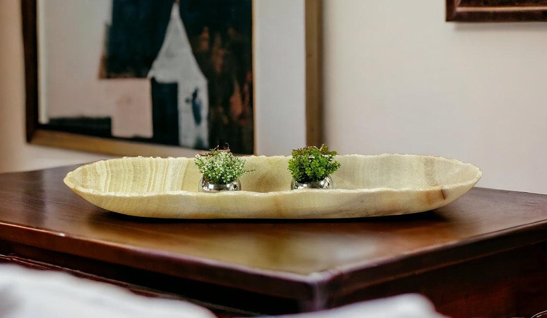 Beautiful Home Decor Natural Stone Canoes Onyx Handcrafted - Etsy