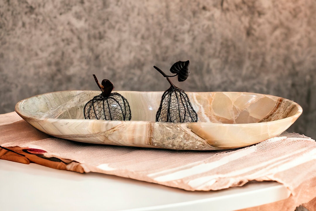 Beautiful Home Decor Natural Stone Canoes Onyx Handcrafted - Etsy