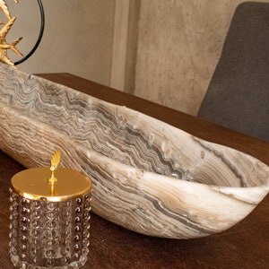 Beautiful Modern Natural Stone Canoes Onyx Handcrafted - Etsy