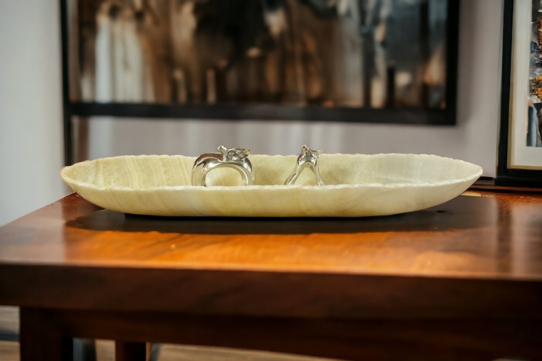 Beautiful Home Decor Natural Stone Canoes Onyx Handcrafted - Etsy