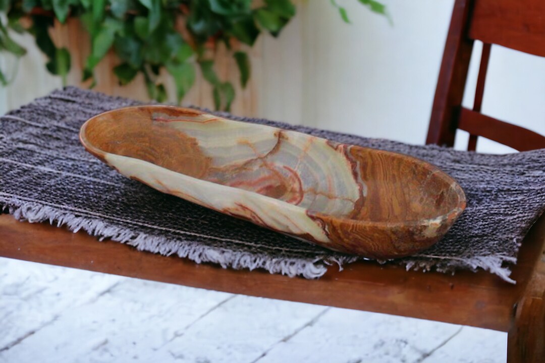 Beautiful Home Decor Natural Stone Canoes Onyx Handcrafted - Etsy