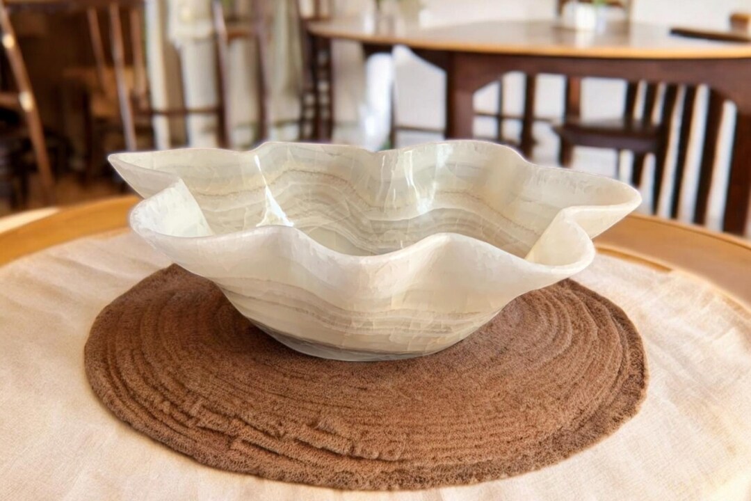 Natural Stone Bowl Vassel Modern Beautiful Home Decor Onyx Mexican ...