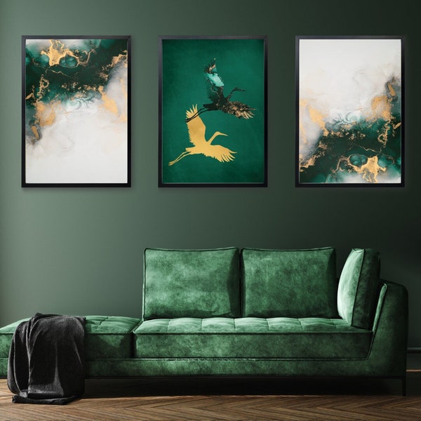 Emerald Wall Art - Etsy