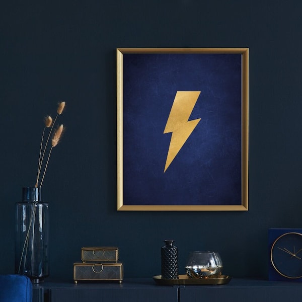 Gold Lightning Bolt Wall - Etsy