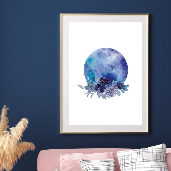 Moon Print - Etsy
