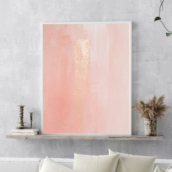 Rose Gold Wall Art - Etsy