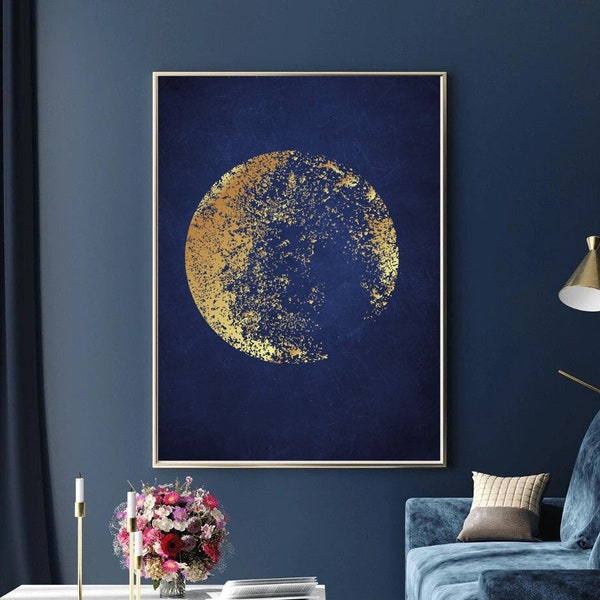 Blue Moon Print - Etsy