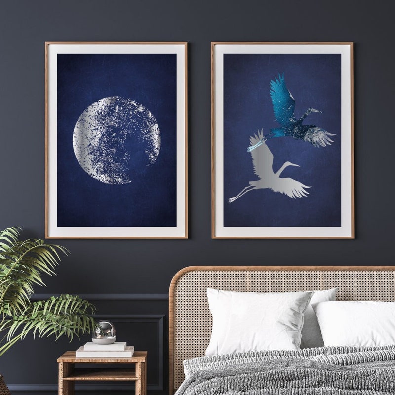 Blue Moon Print - Etsy