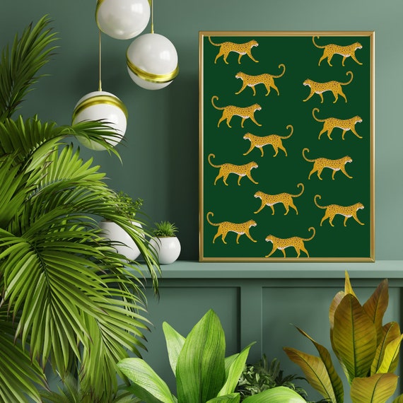 Green Cheetah Print