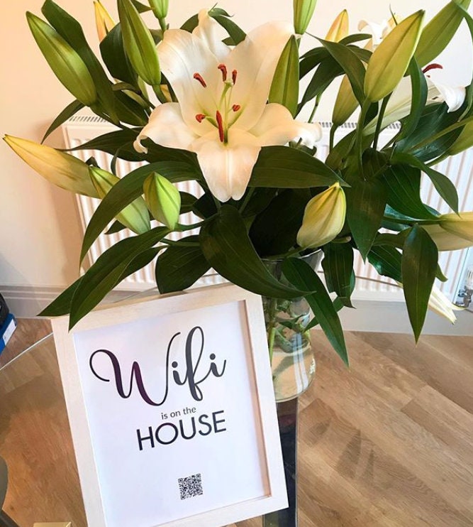 Wifi Wall Print Wifi QR Scanner Sign - Etsy UK