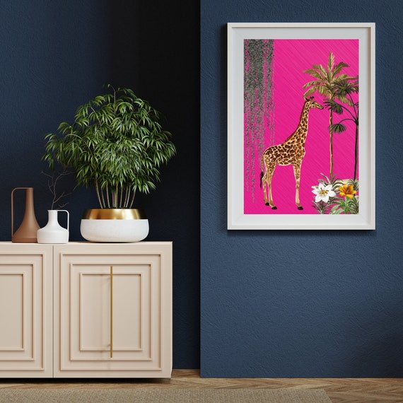 Hot Pink Giraffe Print