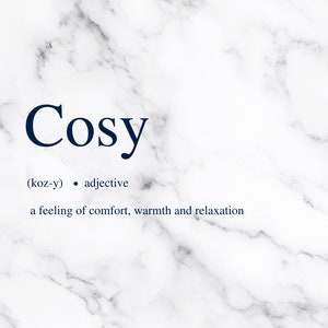 Cosy Definition Wall Print Autumn Wall Poster Cosy Living | Etsy