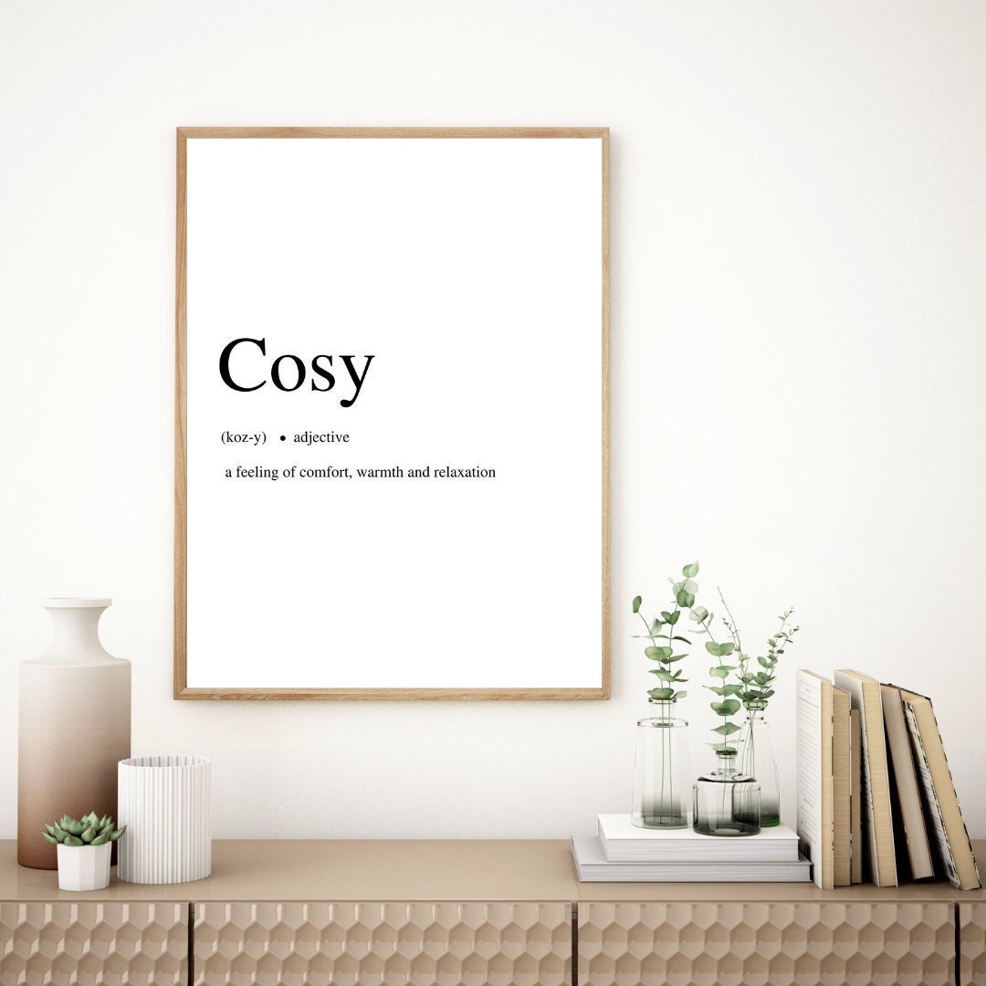 Cosy Definition Wall Print Autumn Wall Poster Cosy Living - Etsy UK