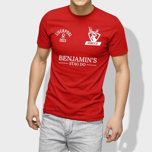 Personalised Stag Do Football T-shirt, Custom Name & Number - Etsy UK