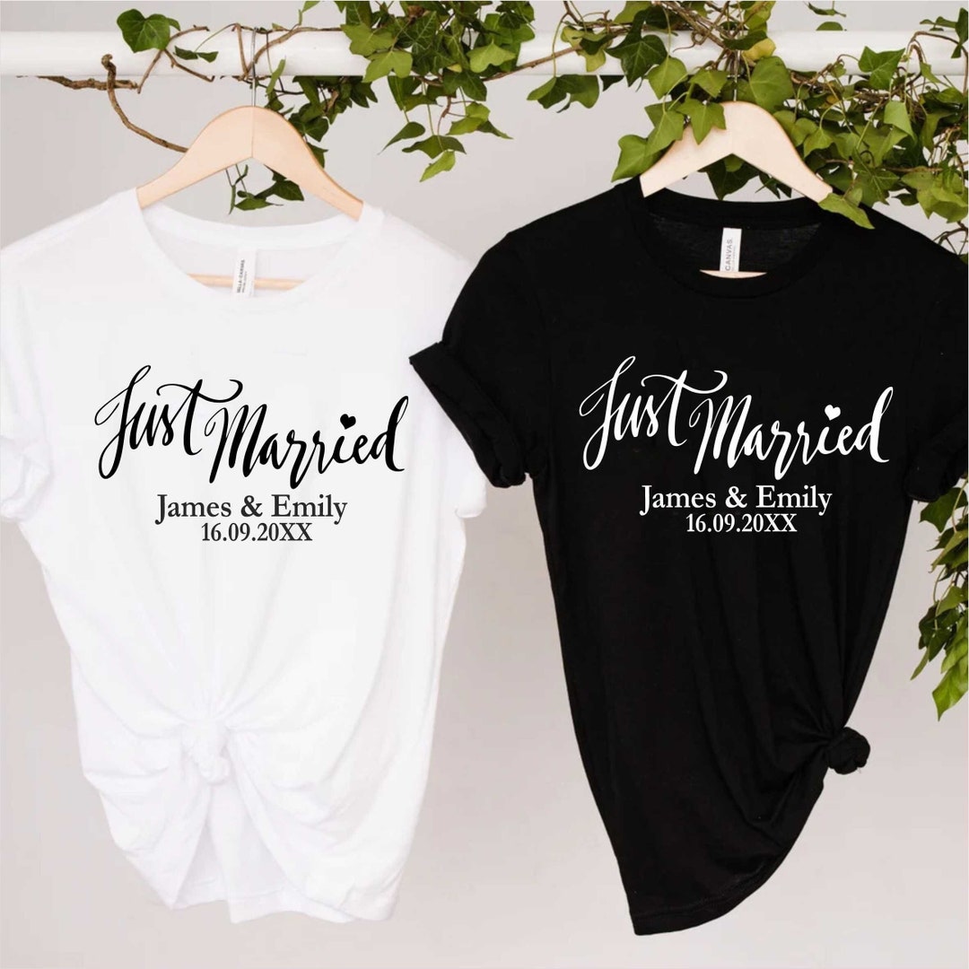 Personalized Just Married Shirt, Mr and Mrs Couple Shirts - Etsy UK