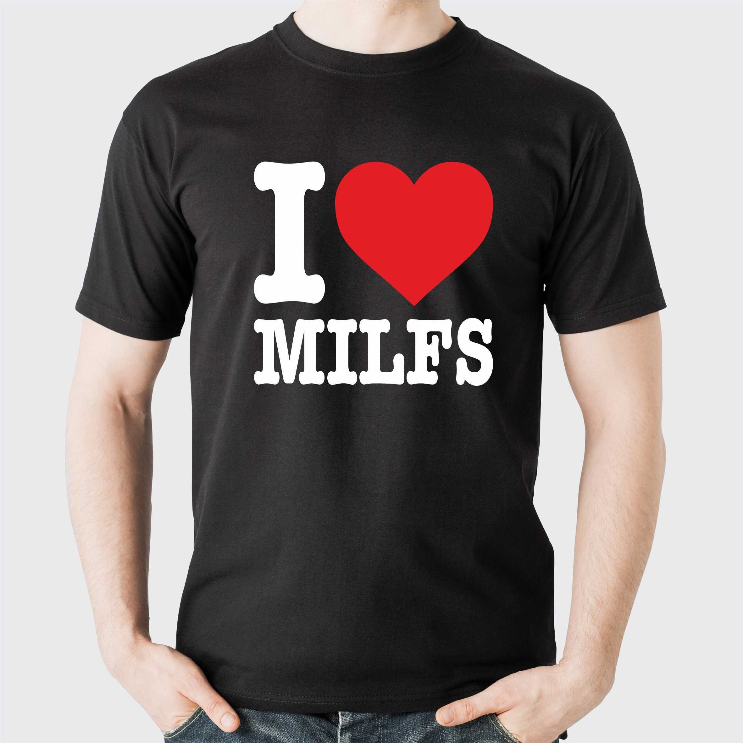I Love Milfs T Shirt Hoodie Sweatshirt Custom Tee Printing Etsy Uk