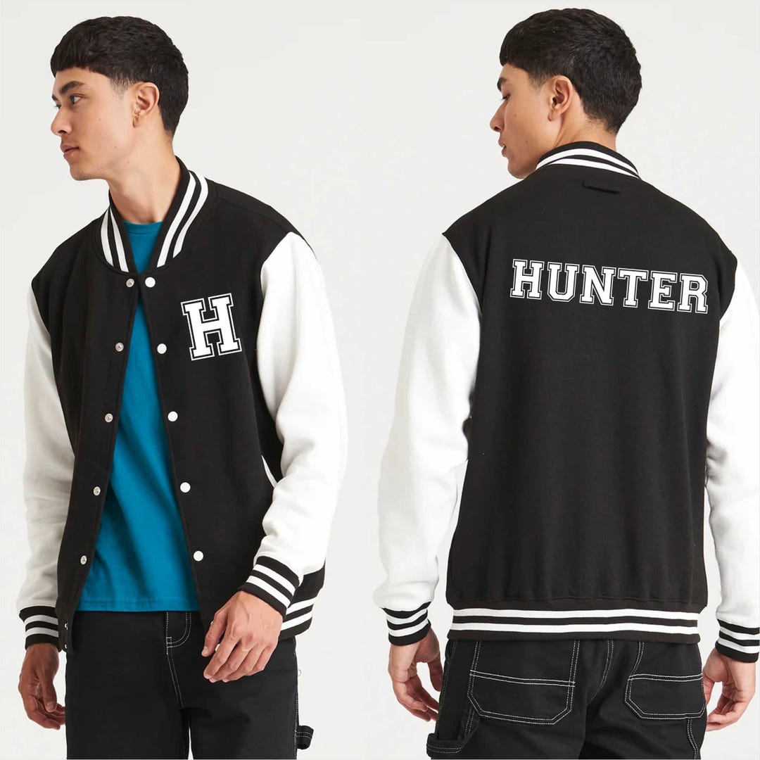 Custom Varsity Jacket With Initials & Back Print – Personalised Jacket ...