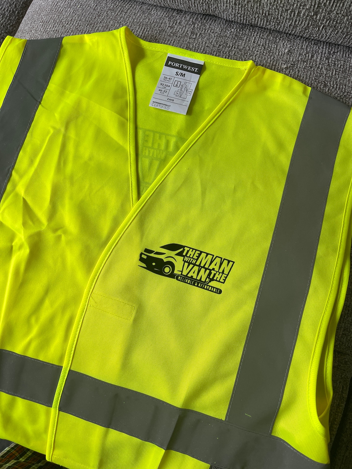 Personalised Custom Printed Yellow Hi Vis Vest With Any Logo - Etsy UK