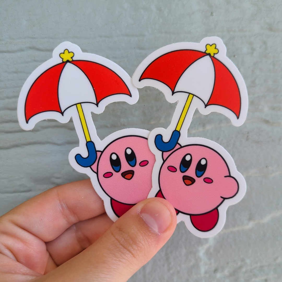 Umbrella Kirby Sticker / Poyo Sticker - Etsy