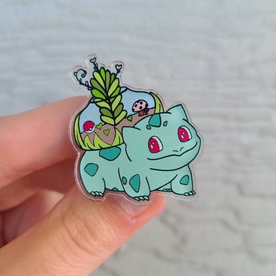 Bulby-saur Acrylic Pin bulbasaur Terrarium Pokemon - Etsy