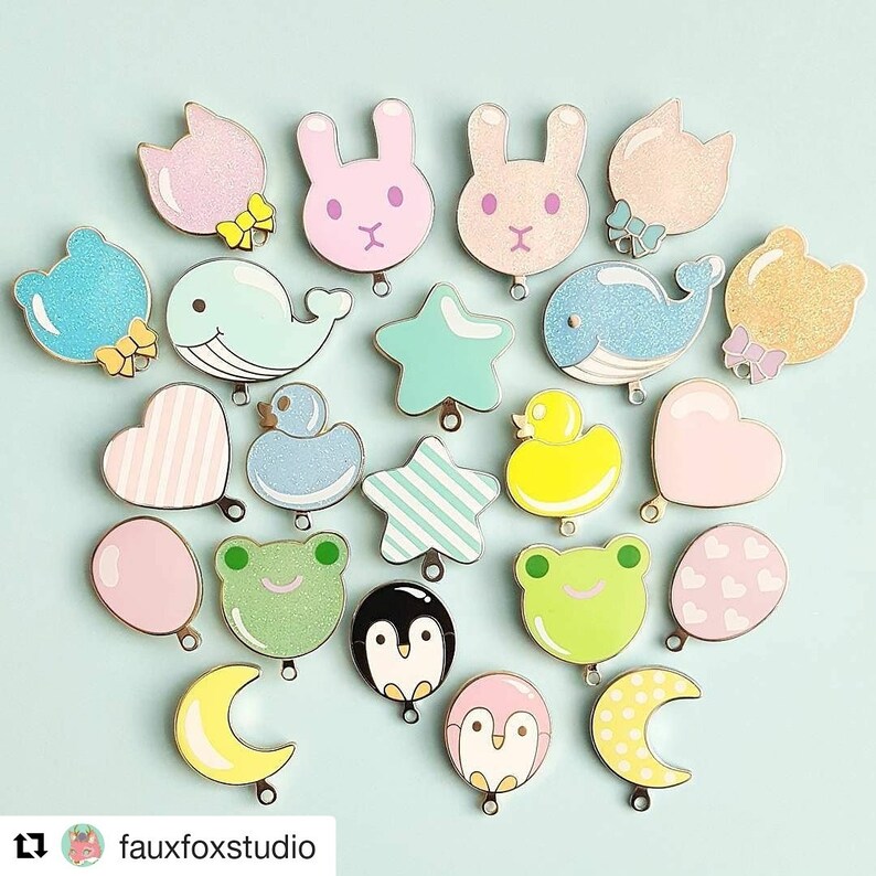 Animal Balloon Enamel Pins - Etsy