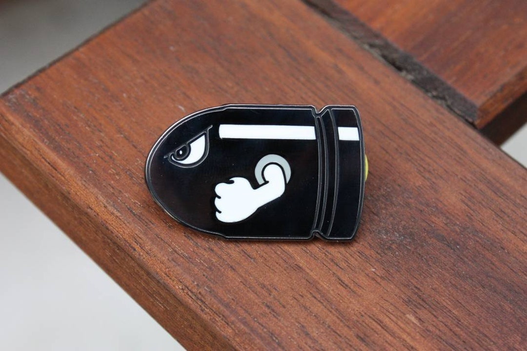 Bullet Bill Enamel Pin - Super Mario Pin / Mario Kart Pin - Etsy