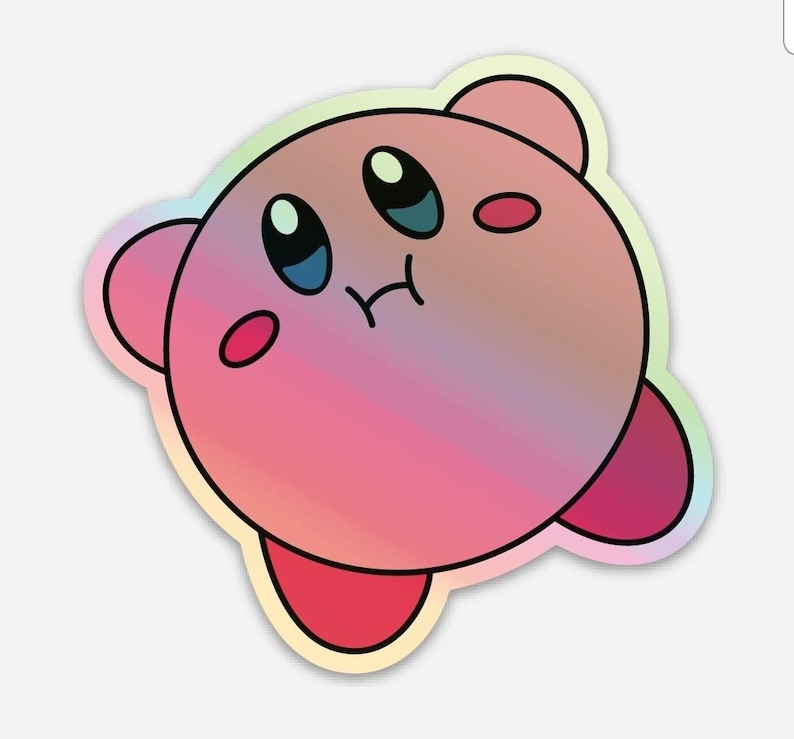 Puffy Kirby Sticker / Poyo Sticker - Etsy